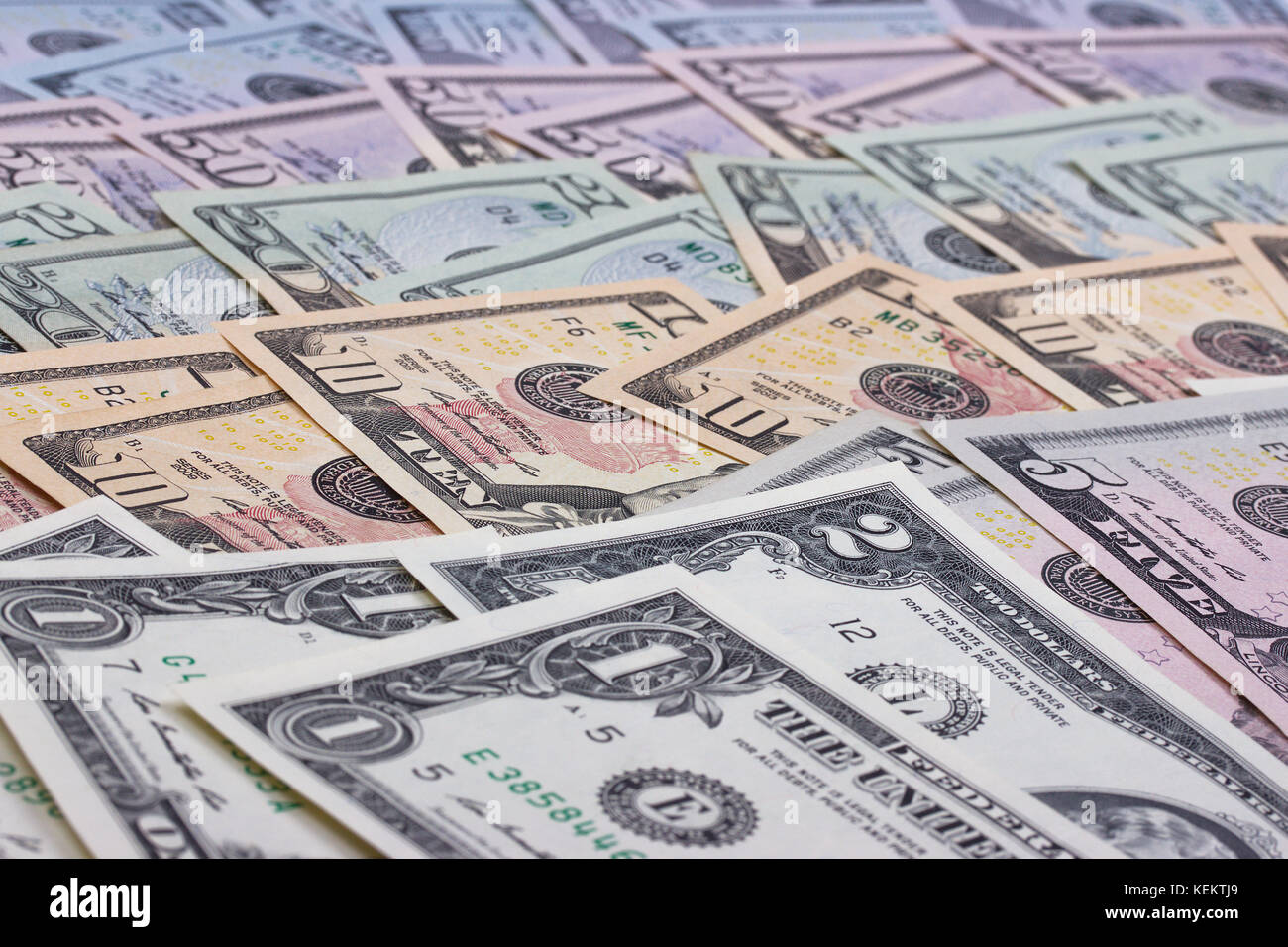 abstract money background us dollars of different denominations Stock ...