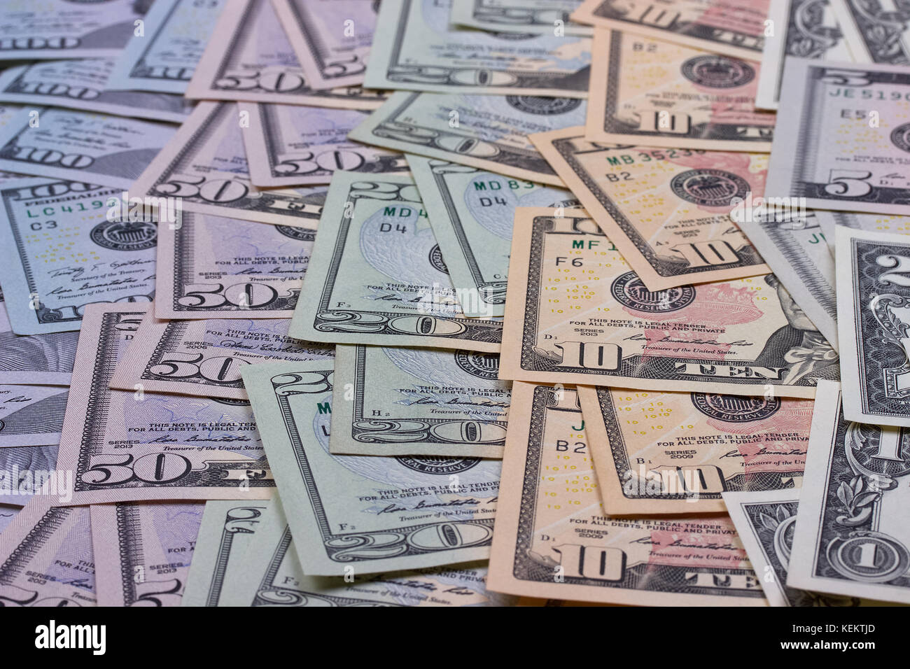 abstract money background us dollars of different denominations Stock ...