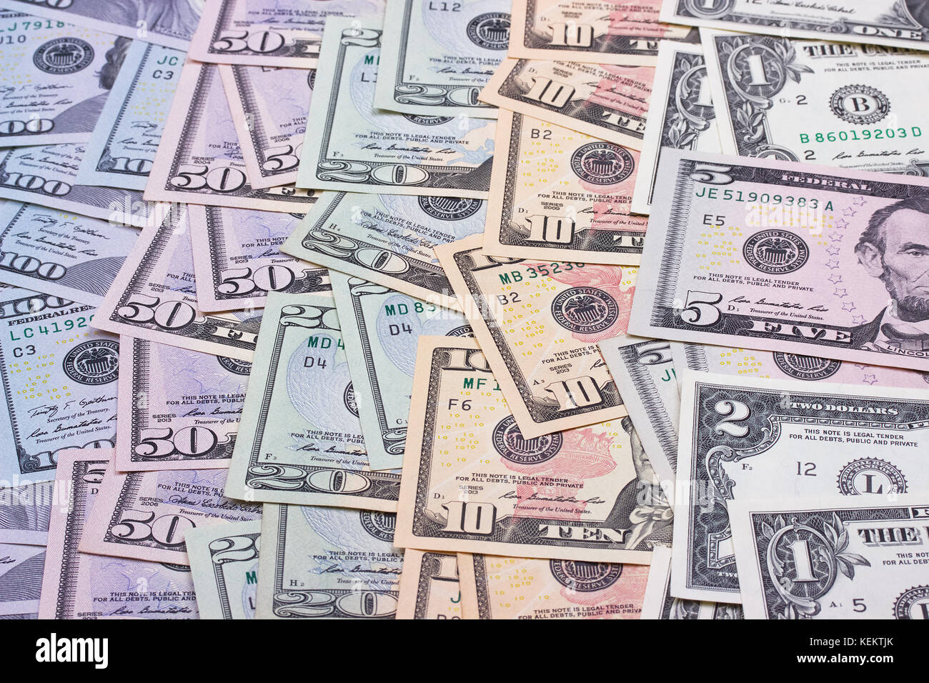abstract money background us dollars of different denominations Stock ...