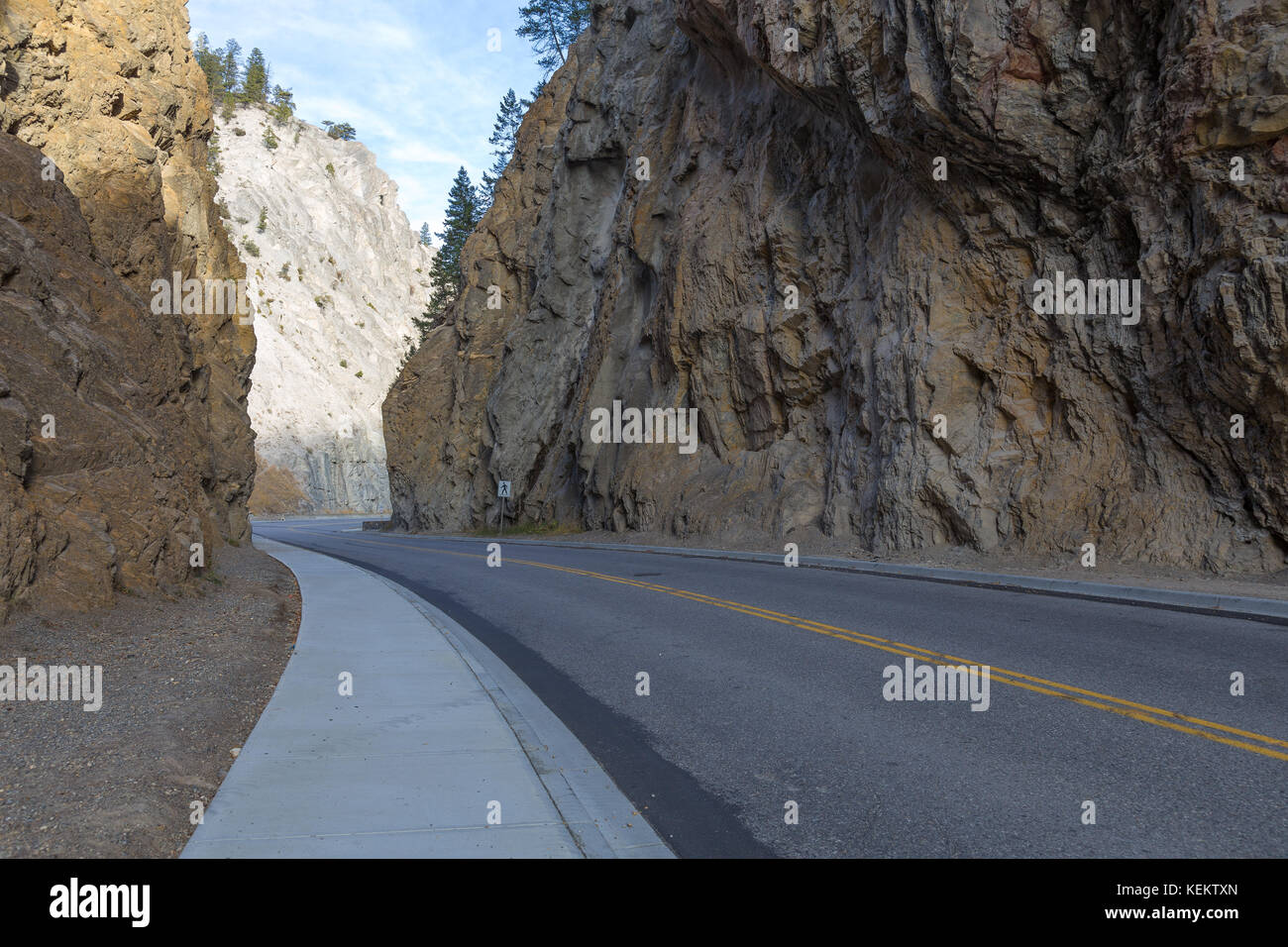 View from inside Sinclair Canyon near Radium Hot Springs BC Stock Photo ...