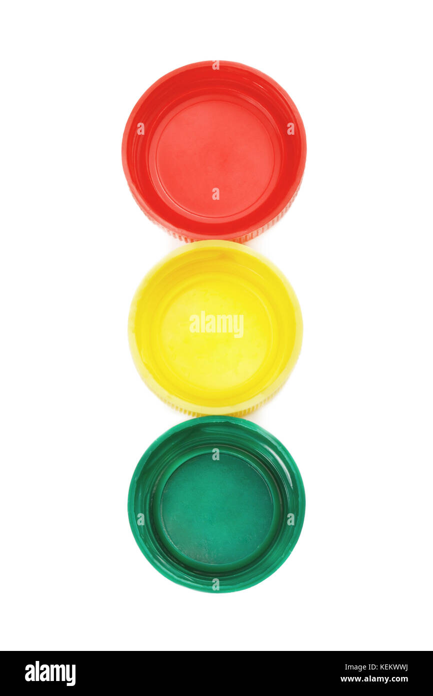 Plastic bottle caps background Cut Out Stock Images & Pictures - Alamy