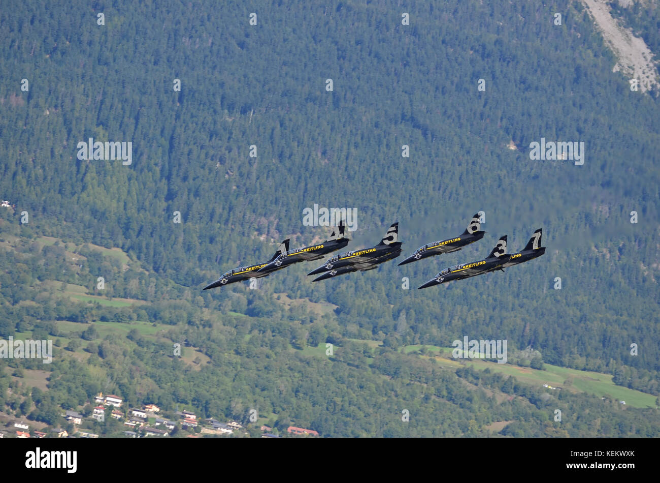 SION, SWITZERLAND - SEPTEMBER 15: in the Breitling Air Show: September ...