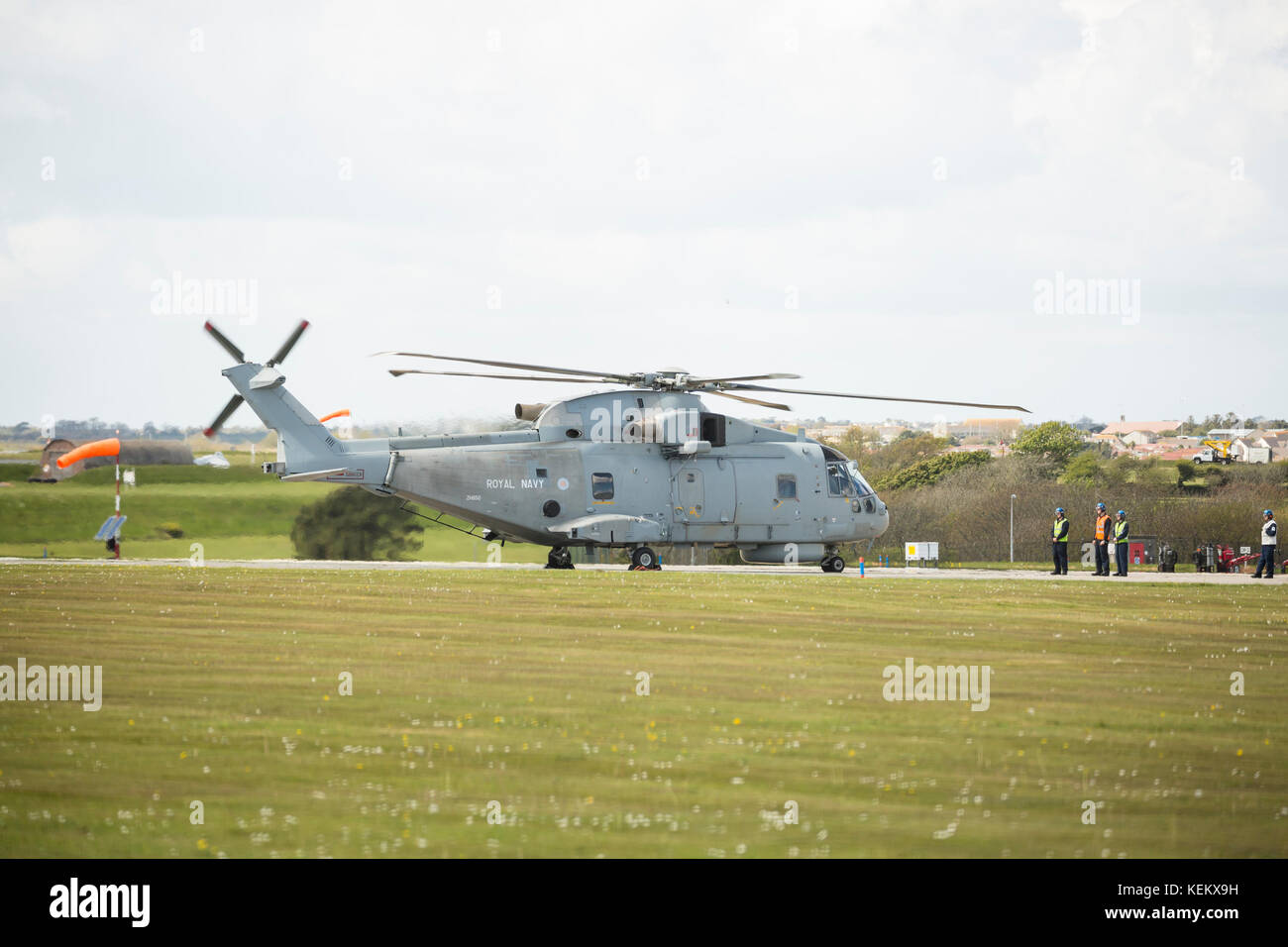 Fleet Air Arm Agusta Westland Merlin HM1 helicopter ground running RNAS ...
