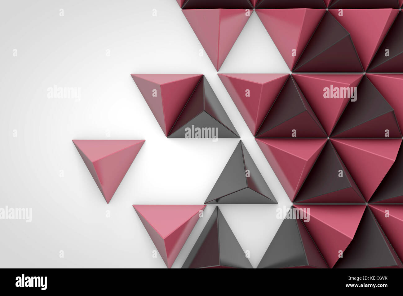 Abstract geometric background made from triangular pyramid shapes Stock ...
