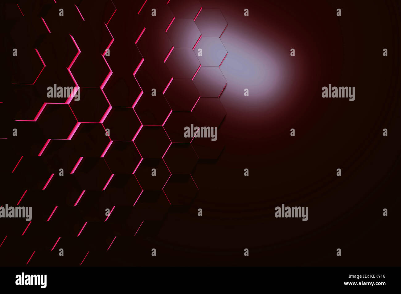 Glowing red hexagon pattern background. 3D rendering Stock Photo - Alamy