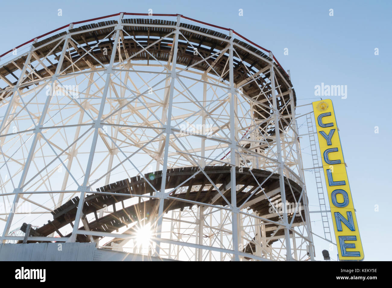 The Cyclone roller coaster ride at Luna Park Coney Island in Brooklyn ...