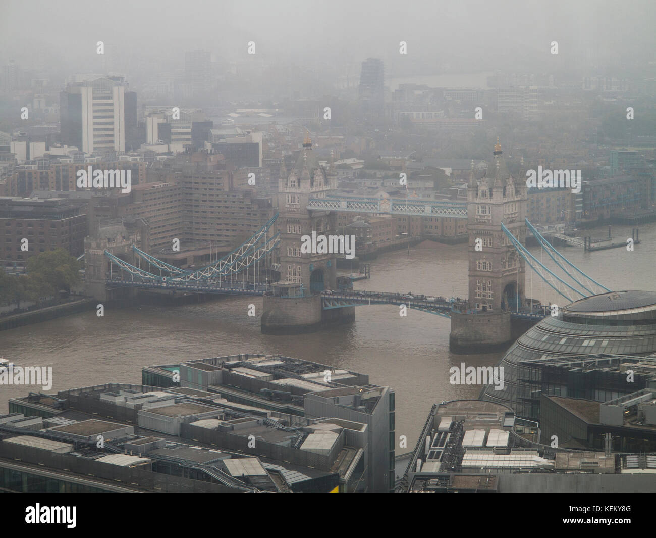 Tower bridge on a grey day hi-res stock photography and images - Alamy