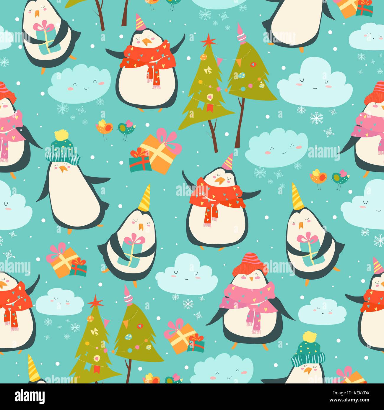 Penguin pattern hi-res stock photography and images - Alamy