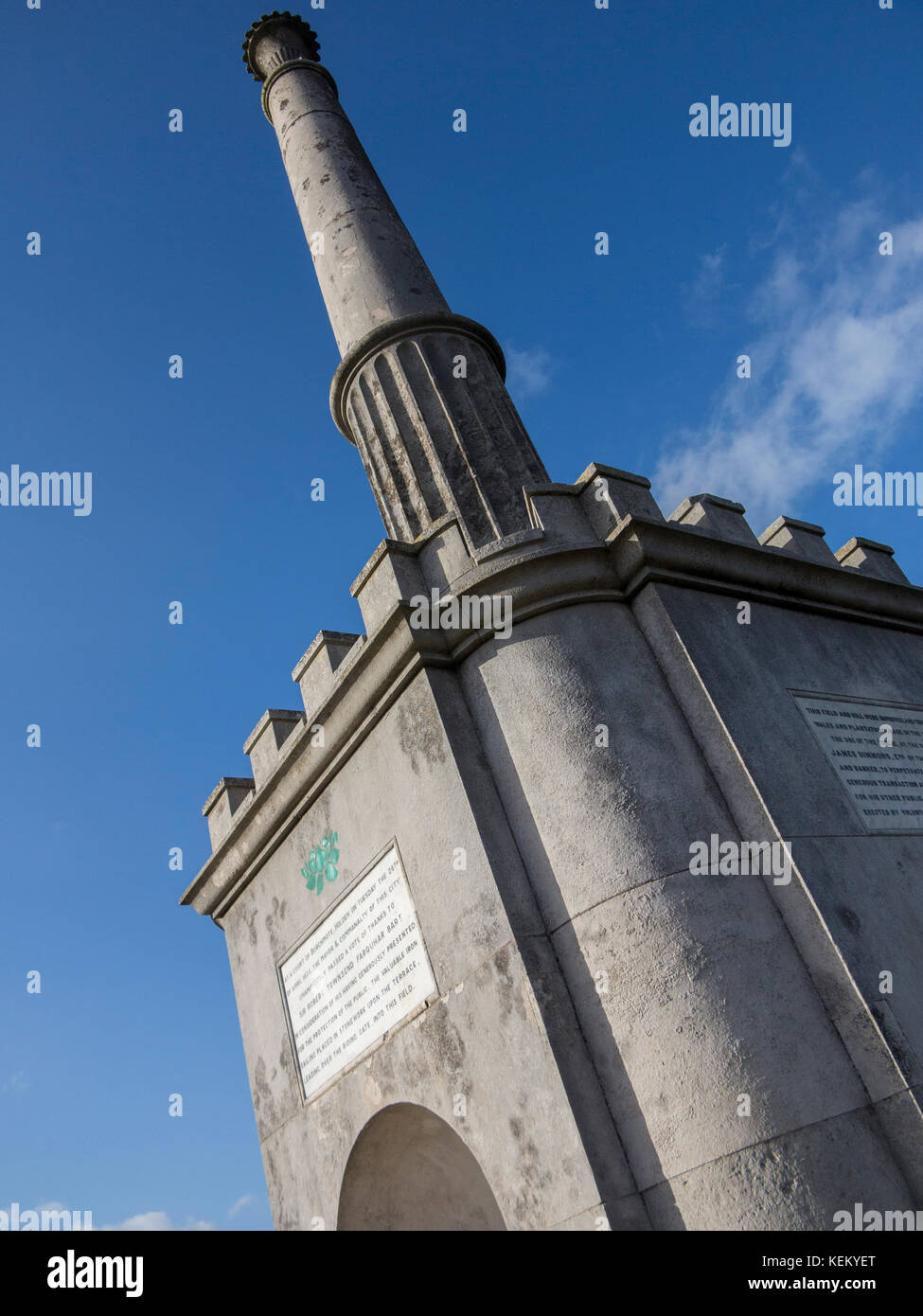 Canterbury Kent England UK The Simmonds Memorial on the top of Dane ...