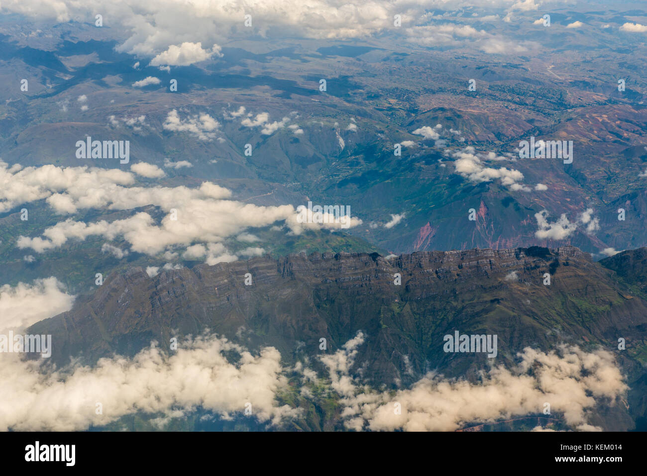 The aerial view of Peruvian Andes landscape, Peru Stock Photo - Alamy