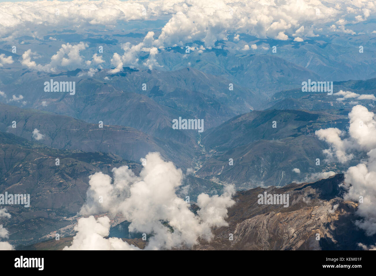 The aerial view of Peruvian Andes landscape, Peru Stock Photo - Alamy