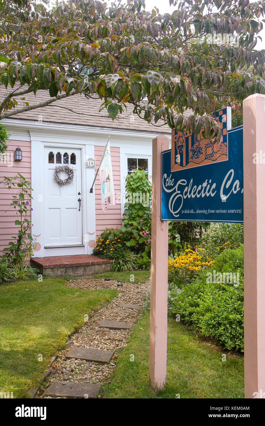 The Eclectic Company, a shop in a pink house in Wellfleet, Cape Cod ...