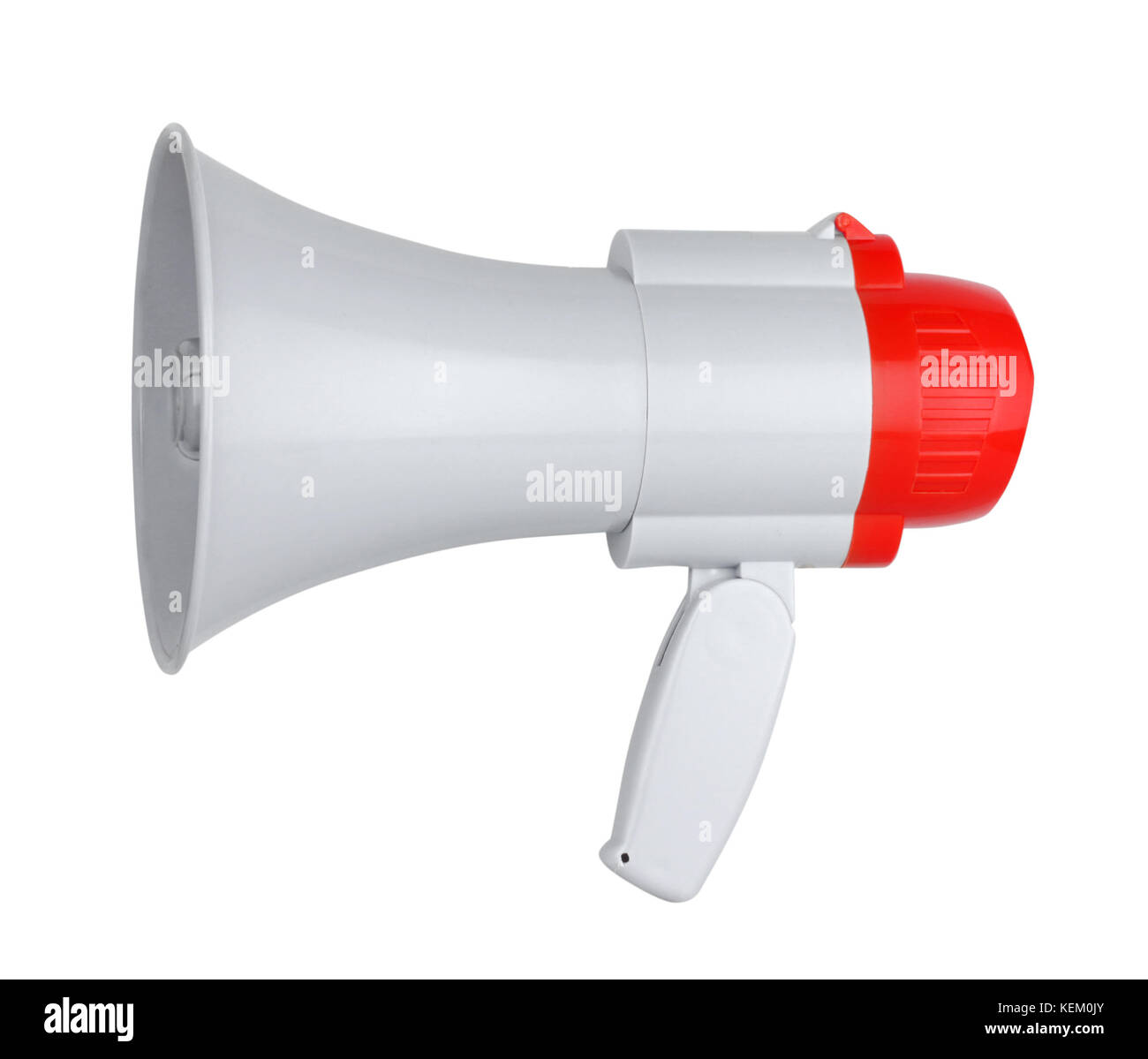 Megaphone on white, clipping path Stock Photo - Alamy