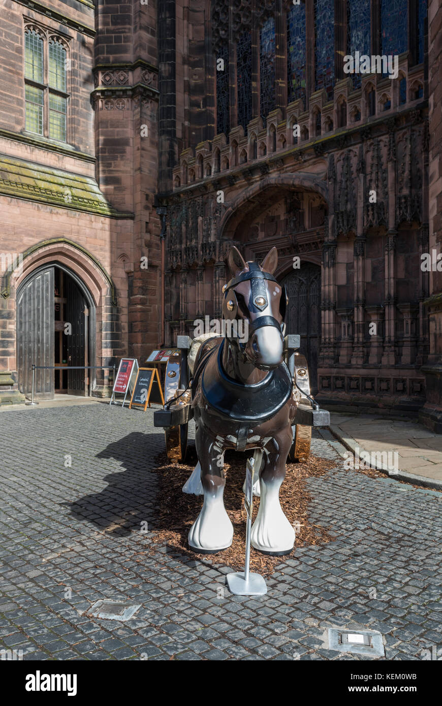 Horse and cart sculpture called Perceval by British artist Sarah Lucas ...