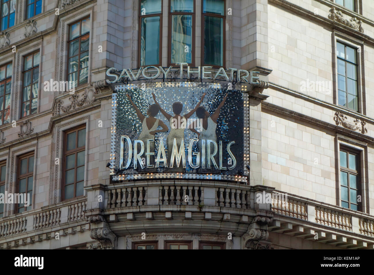 Dreamgirls sign outside the Savoy Theatre, London, UK Stock Photo - Alamy