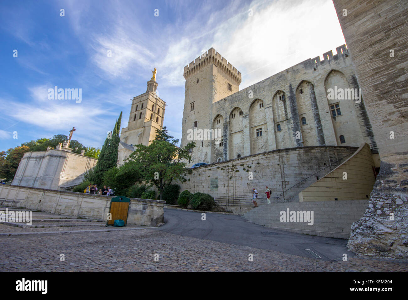 The Palais des Papes or Papal palace, one of the largest and most ...