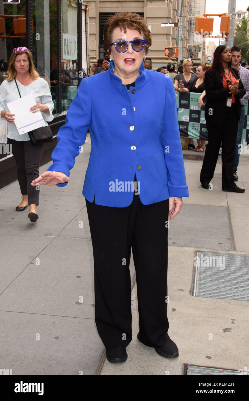 Celebrities at the AOL Building in New York Featuring: Billie Jean King ...
