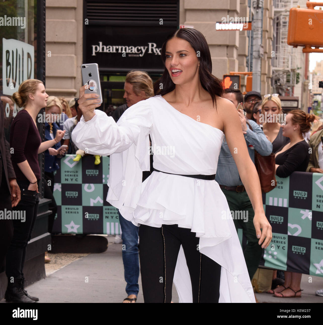 Celebrities at the AOL Building in New York Featuring: Adriana Lima ...