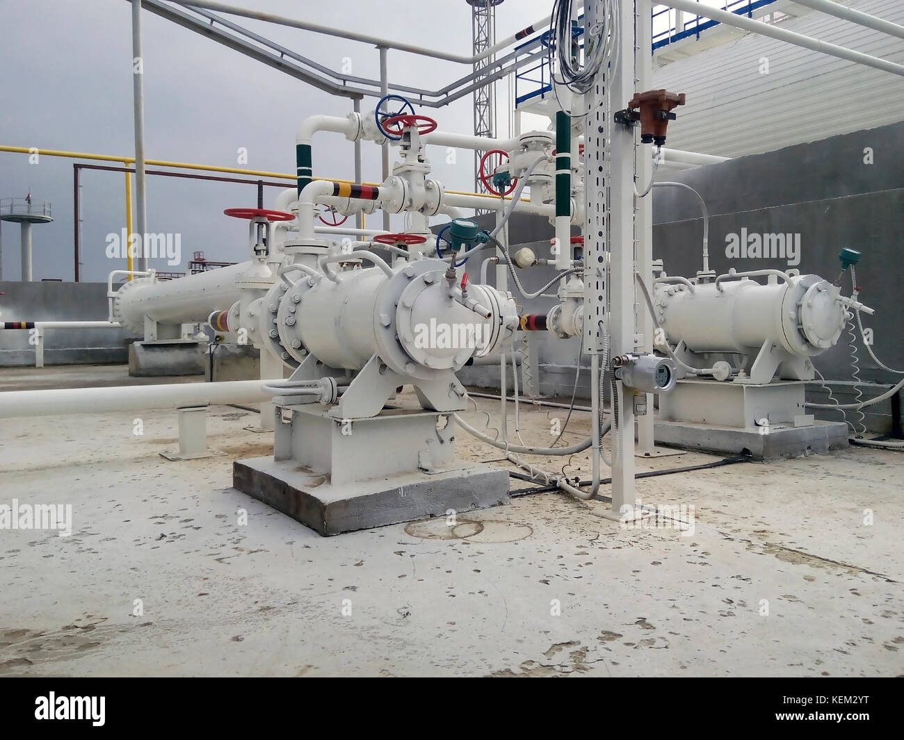 The pump for pumping hot products of oil refining. Equipment refinery ...