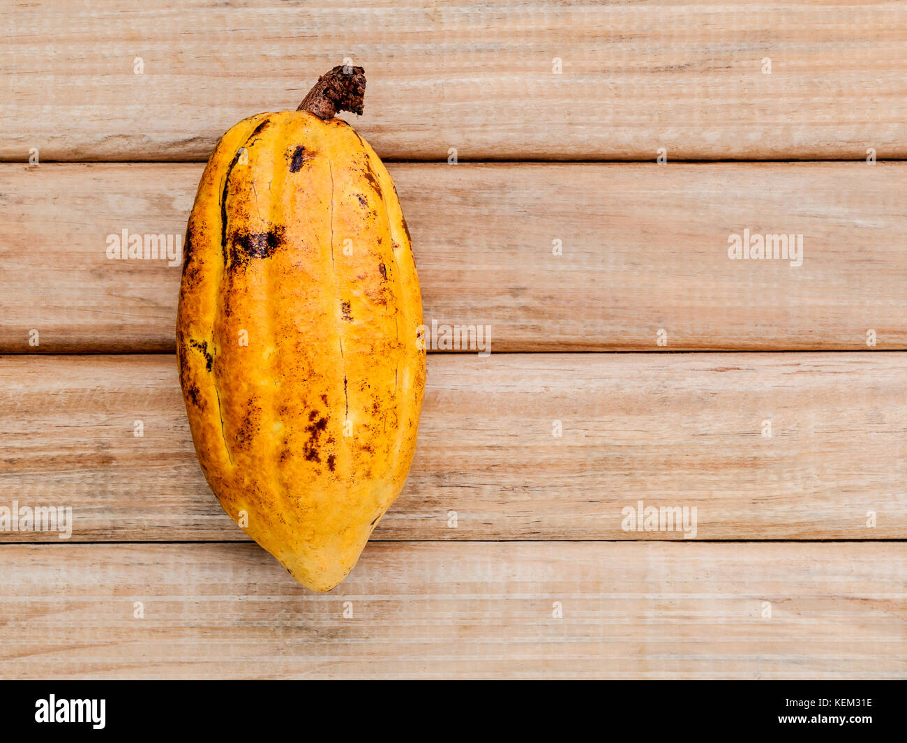 Ripe Indonesia's cocoa setup on rustic wooden background Stock Photo ...