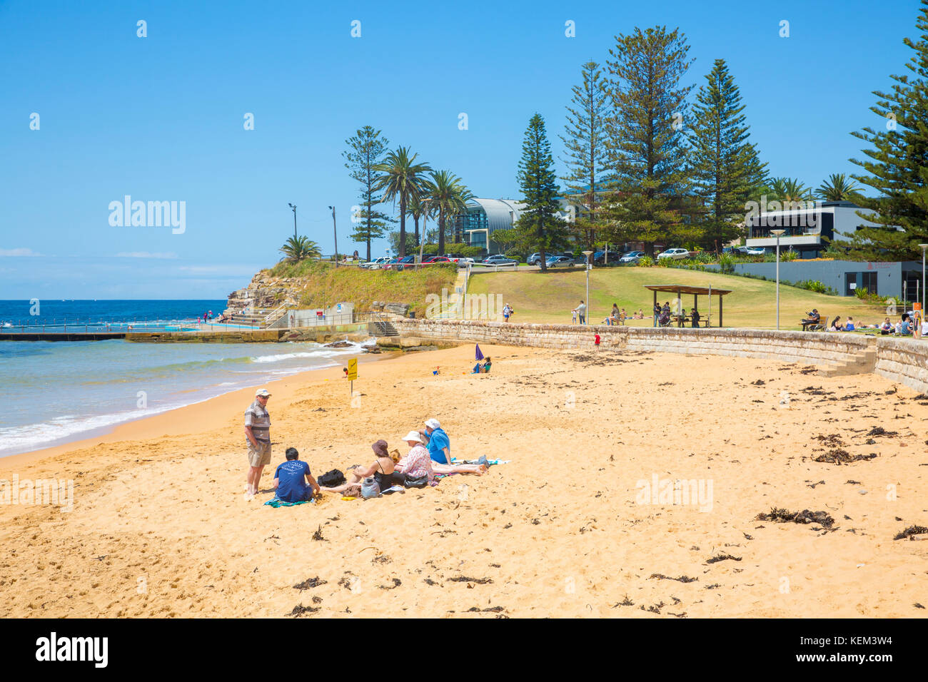 Collaroy beach on a spring sunny day, Collaroy beach is one of Sydney's ...