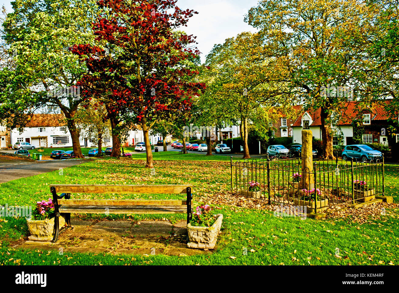 Autumn at Egglescliffe village near Yarm on Tees Stock Photo - Alamy