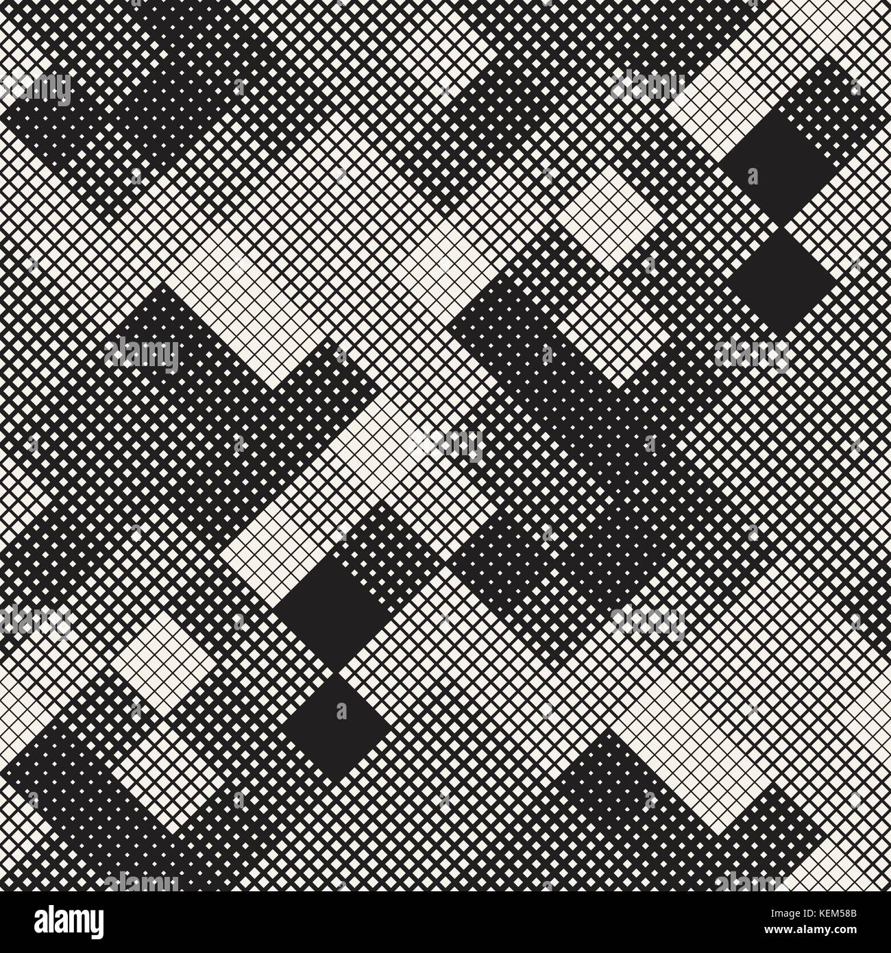 Modern Stylish Halftone Texture Endless Abstract Background With Random Size Squares Vector