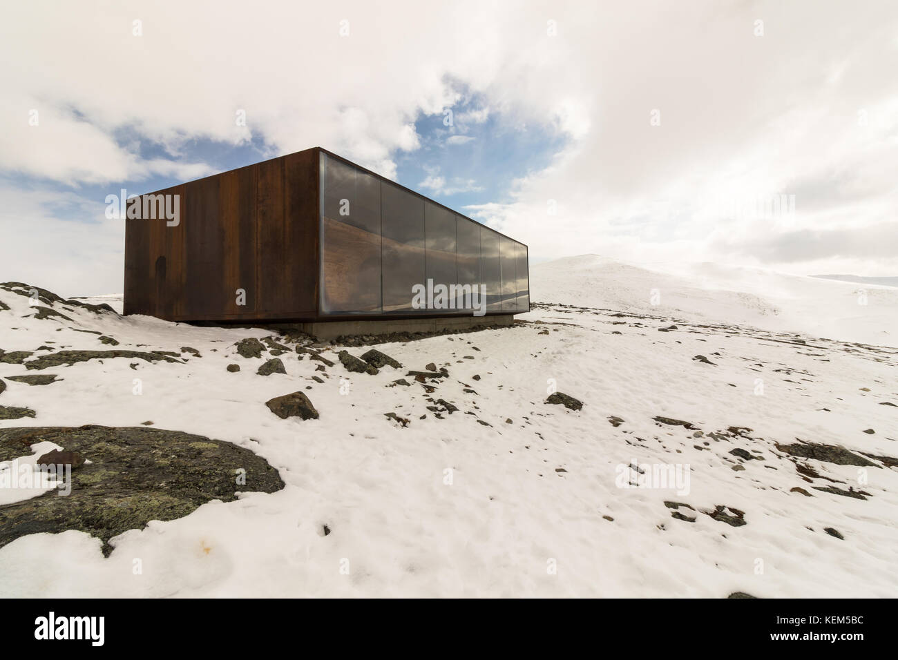 Viewpoint Snohetta in Dovrefjell, Norway, vinter and snow Stock Photo ...