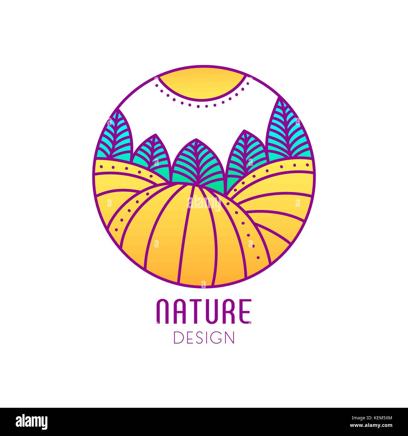 Logo fields forest hi-res stock photography and images - Alamy