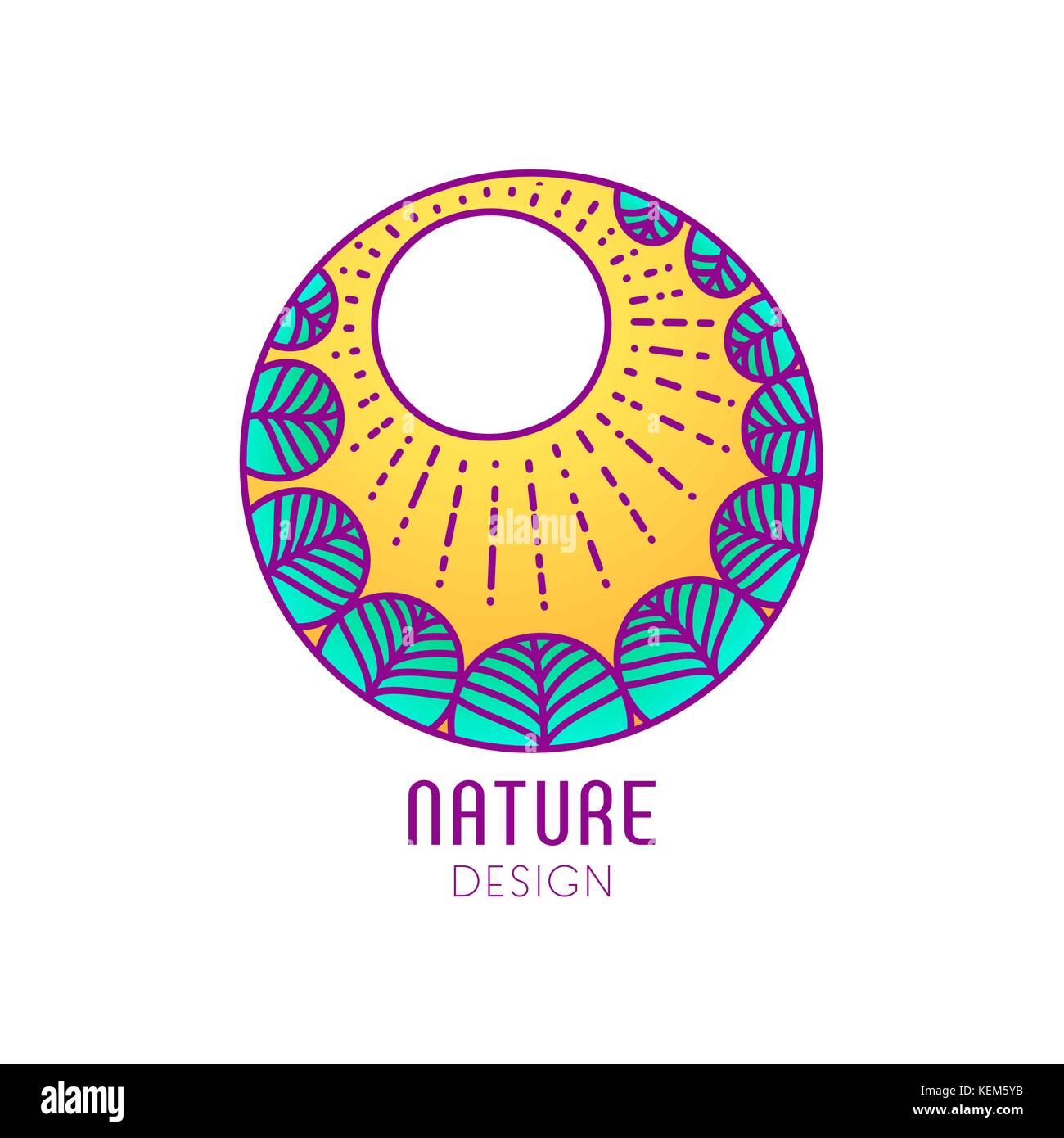Logo sun forest color Stock Vector Image & Art - Alamy