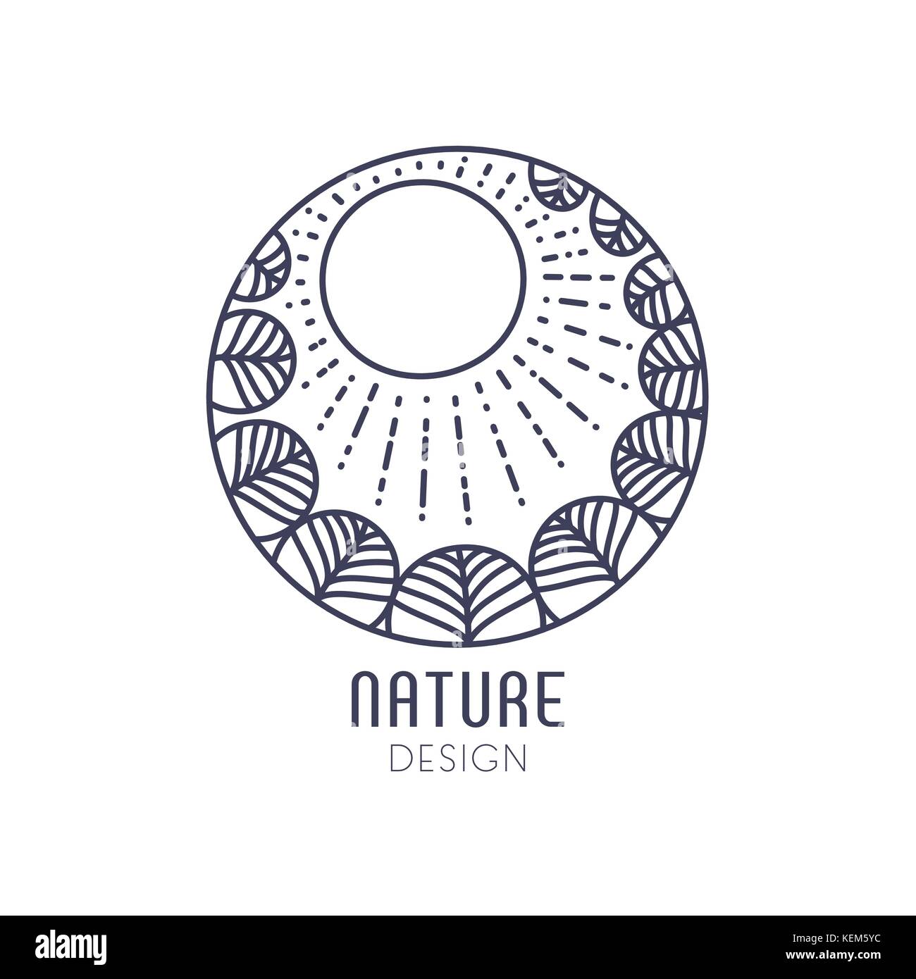 Logo sun forest outline Stock Vector Image & Art - Alamy