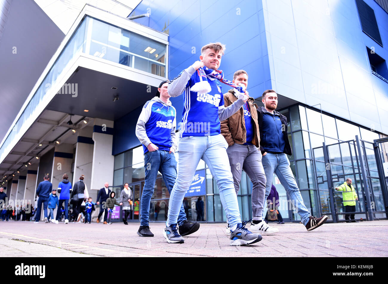 Ipswich fans arrive for the Skybet Championship match at Portman Road ...