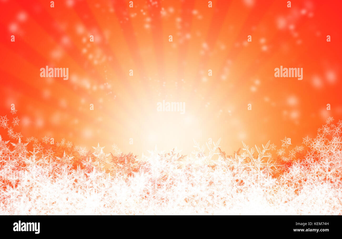 Red Christmas background with snow flakes Stock Photo - Alamy