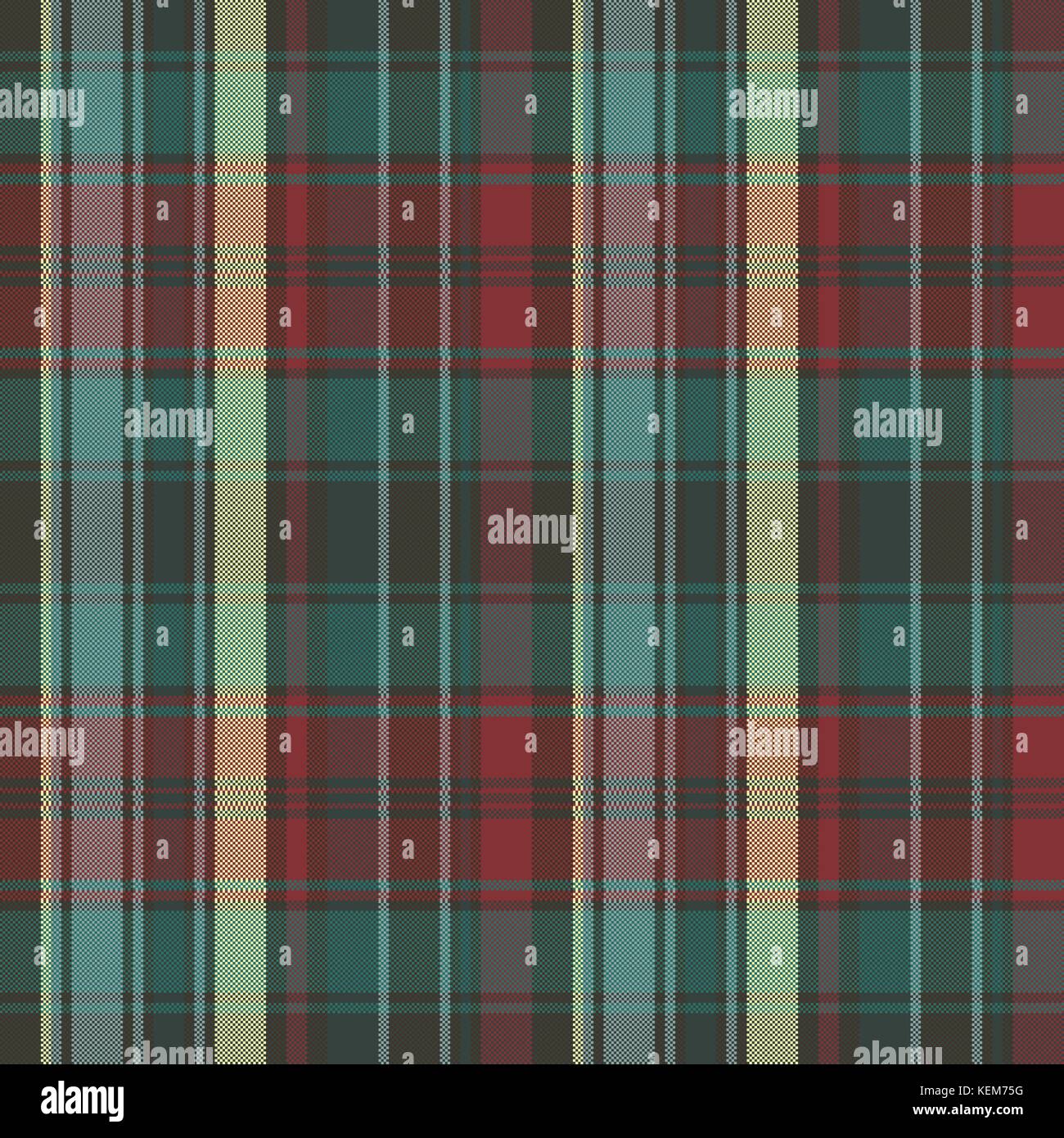 Plaid pixel fabric texture seamless pattern. Vector illustration Stock ...