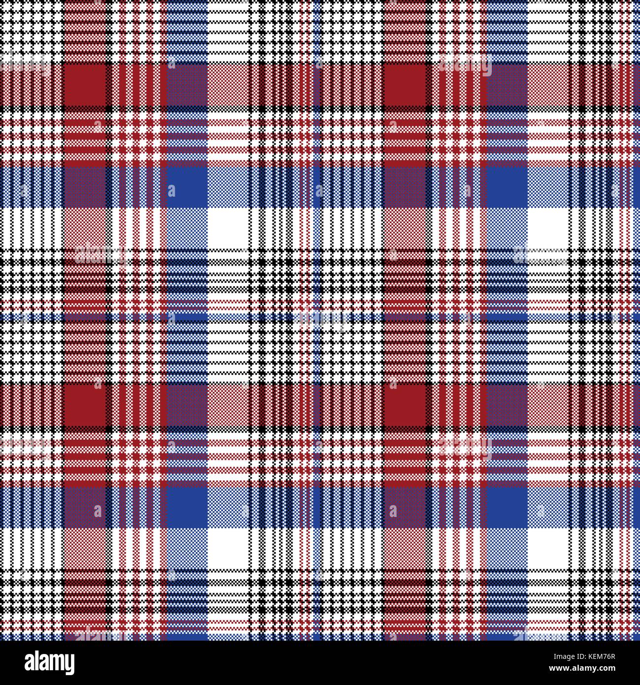 Pixel plaid fabric seamless check pattern. Flat design. Vector ...