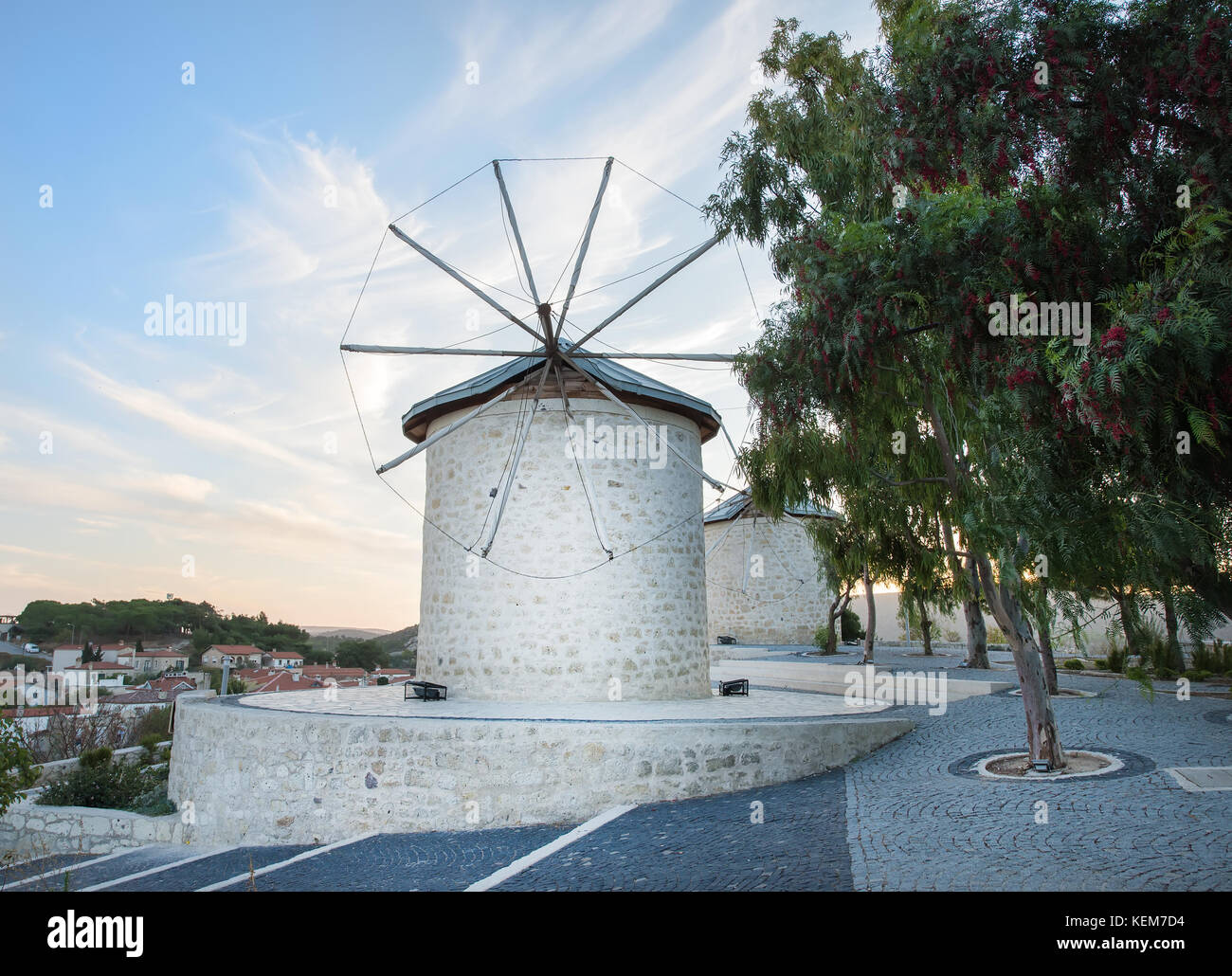 Old Windmills Of Alacati High Resolution Stock Photography and Images ...