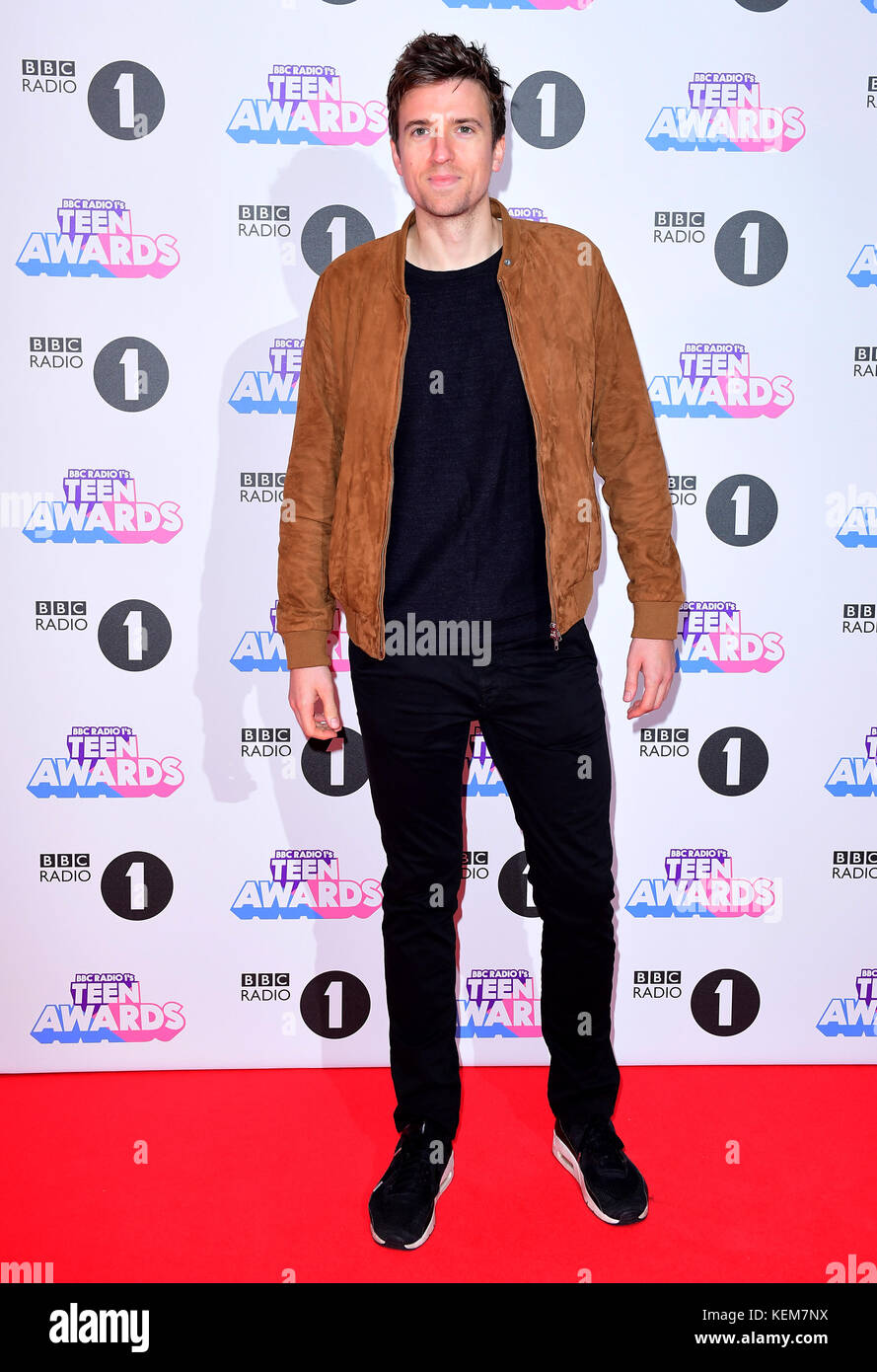 Greg James attending BBC Radio 1's Teen Awards, at the SSE Arena ...