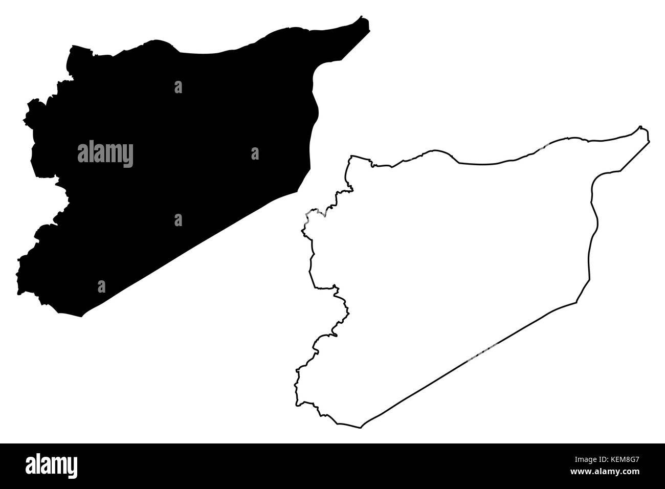 Syria boundary vector vectors hi-res stock photography and images - Alamy
