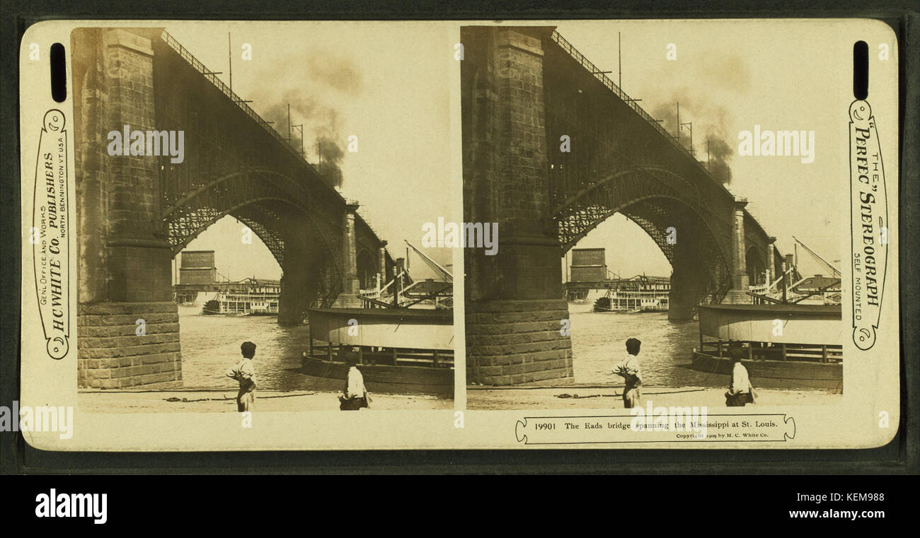The Eads Bridge spanning the Mississippi at St. Louis, by H.C. White Co ...