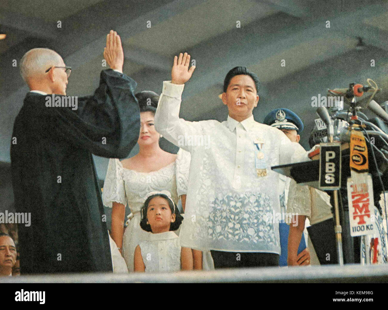 Ferdinand Marcos second inauguration Stock Photo - Alamy