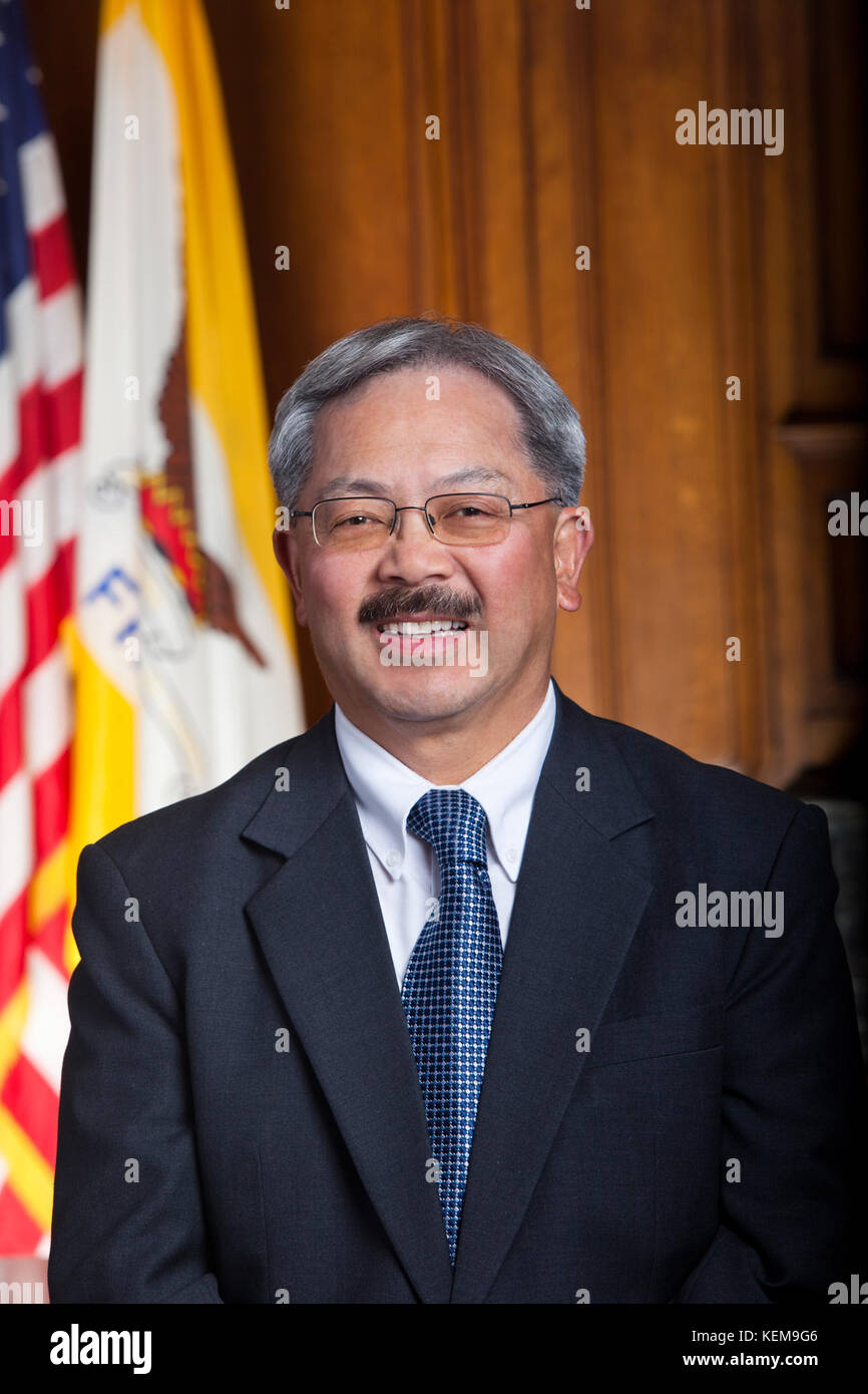 Mayor Ed Lee Headshot Closeup Stock Photo - Alamy