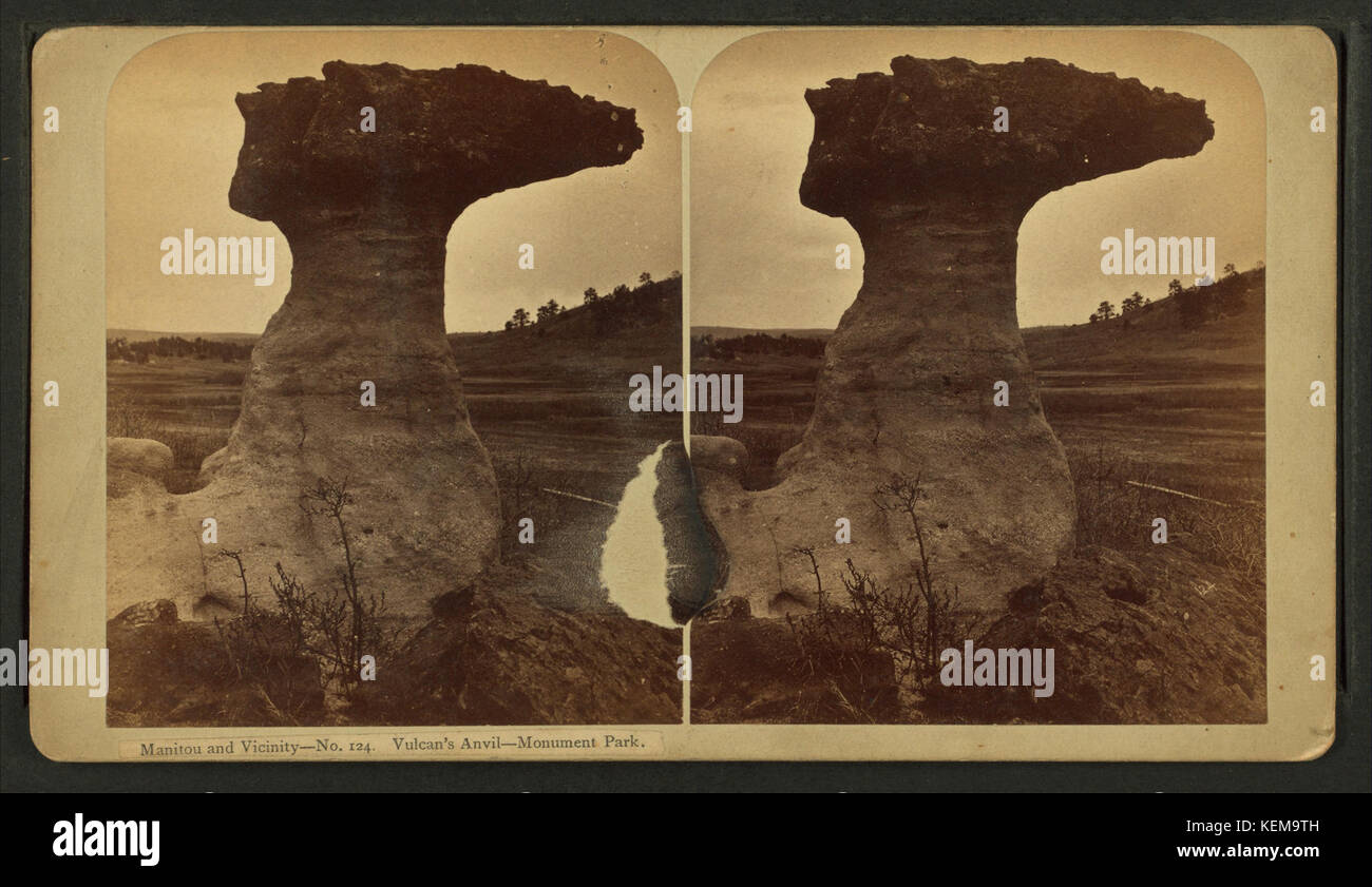 Vulcan's anvil, Monument Park, by Thurlow, J., 1831 1878 2 Stock Photo ...