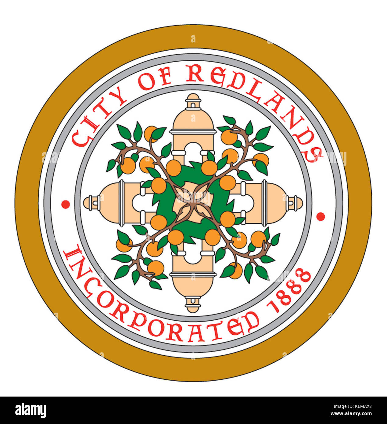 Redlands, California seal Stock Photo - Alamy