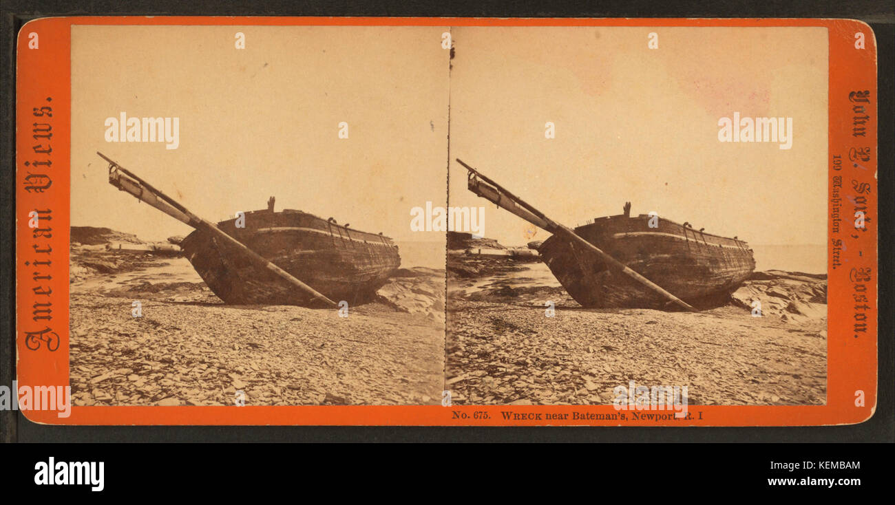 Wreck near Bateman's, Newport, R.I, by Soule, John P., 1827 1904 Stock ...