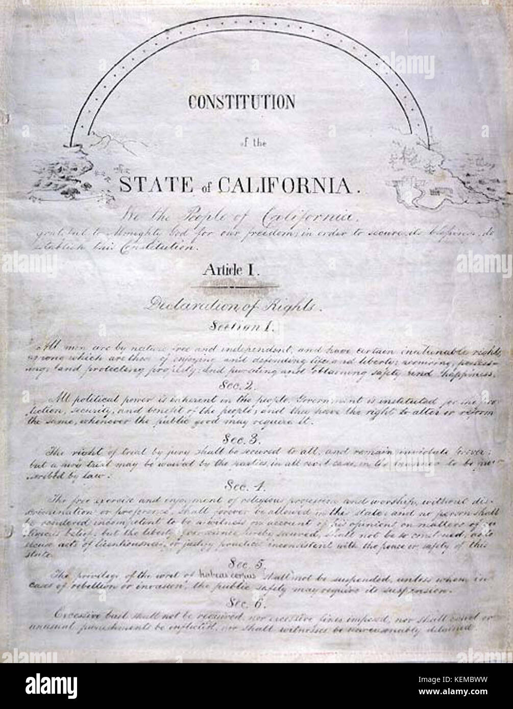 California constitution 1849 hi-res stock photography and images - Alamy