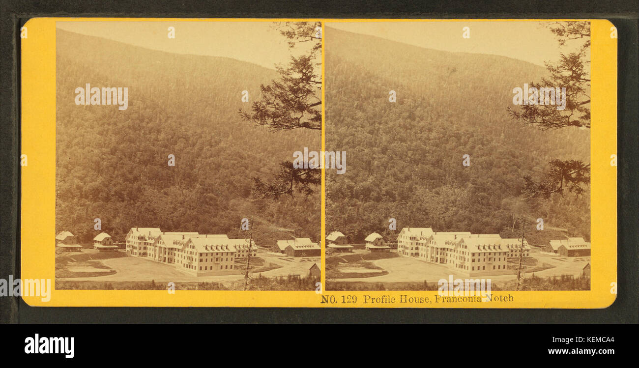 Profile House, Franconia Notch, by Kilburn Brothers 18 Stock Photo - Alamy