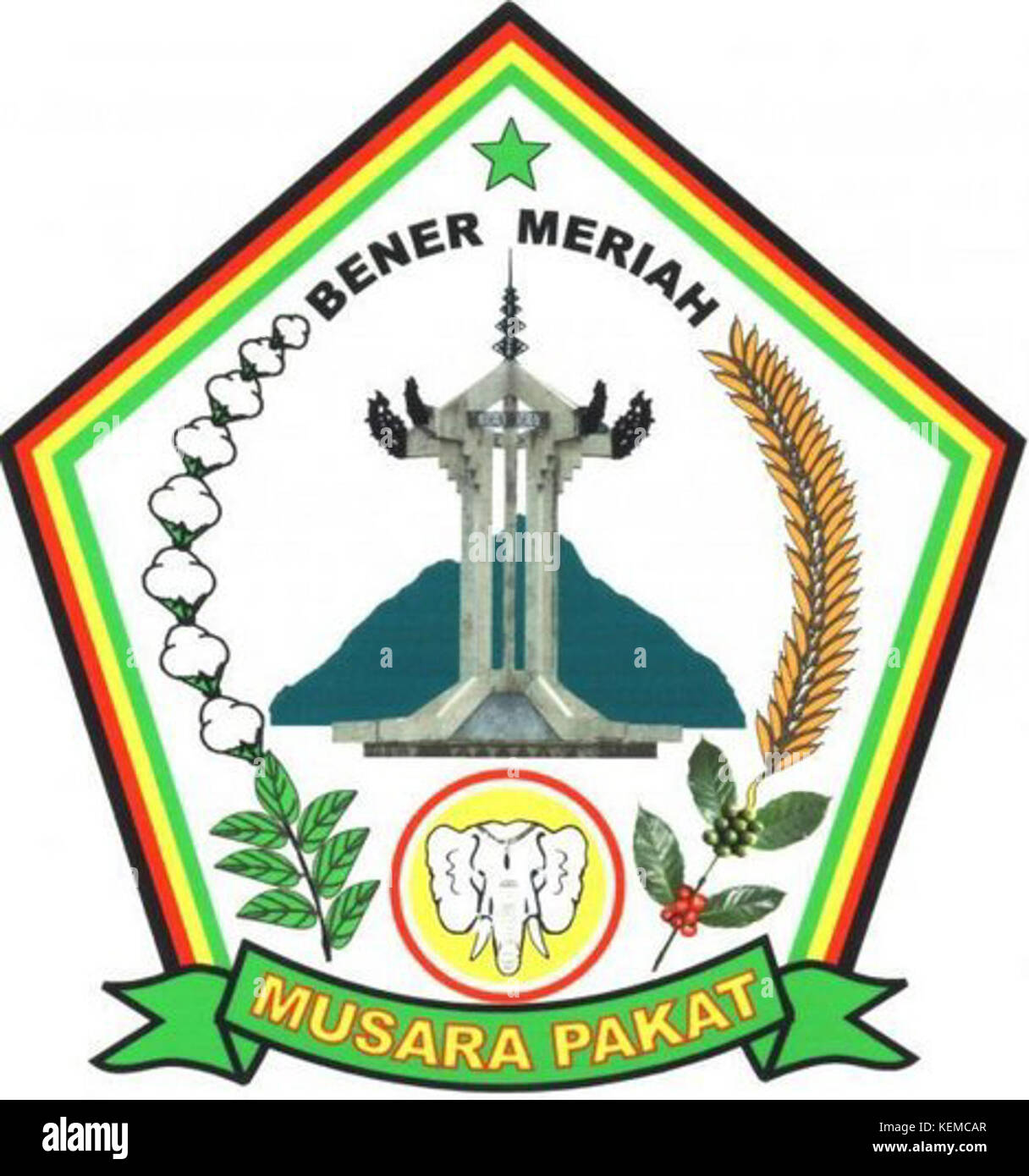 Lambang Kabupaten Bener Meriah is the official emblem of the Bener ...
