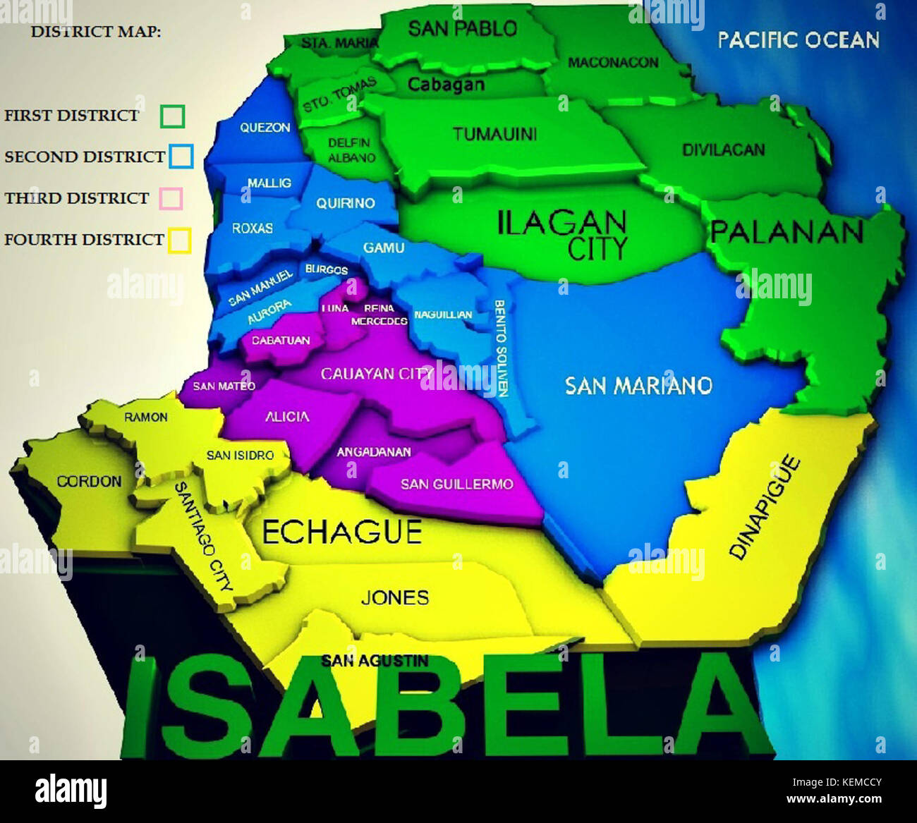 Isabela District Map Stock Photo - Alamy