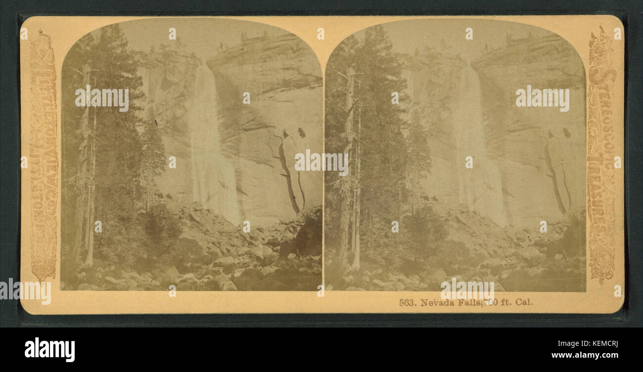 Nevada Falls, 700 feet, Cal, by Littleton View Co. 2 Stock Photo - Alamy
