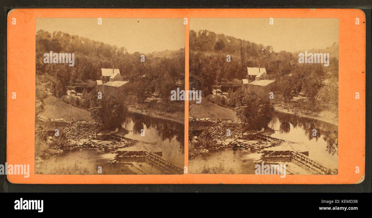 Old peg factory on Whetstone Brook, carried away in 1869, Brattleboro ...